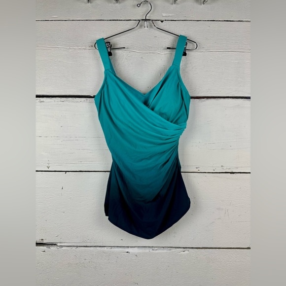 Lands' End | Swim | Lands End Skirted One Piece Slender Swimsuit Vneck ...